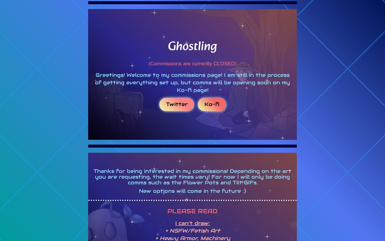 Ghostling Commissions